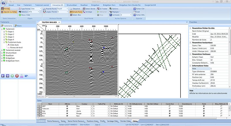 Radan 7 - Logiciel de traitement géoradar GPR 2D/3D