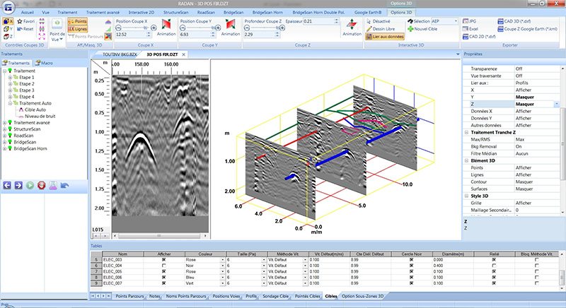Radan 7 - Logiciel de traitement géoradar GPR 2D/3D
